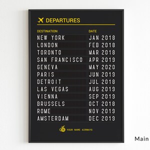 Airport Departure Board, Digital Poster, Custom Airport Board Design ...