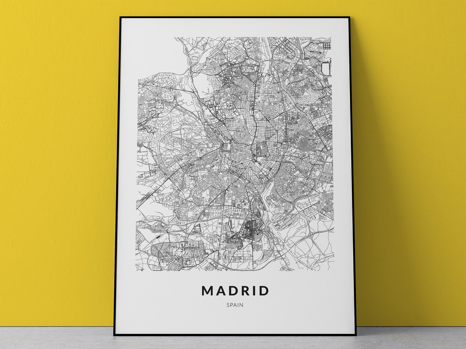 Madrid Map Print, Spain Map, Madrid Map Poster, Madrid Wall Art, Map ...