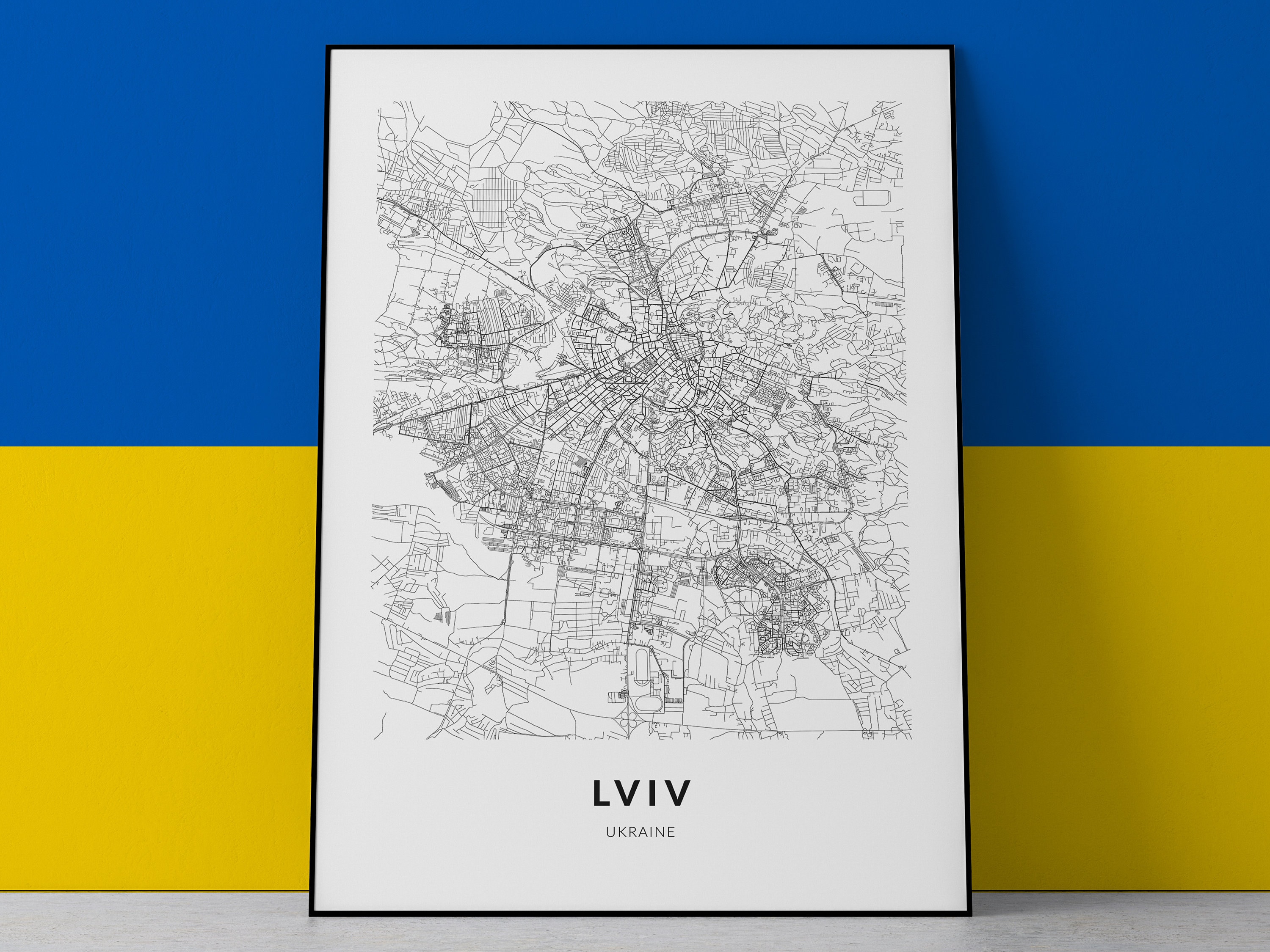 Lviv Ukraine, Lviv Map, Lviv Poster, Lviv Print, Lviv Gift, Lviv Travel ...