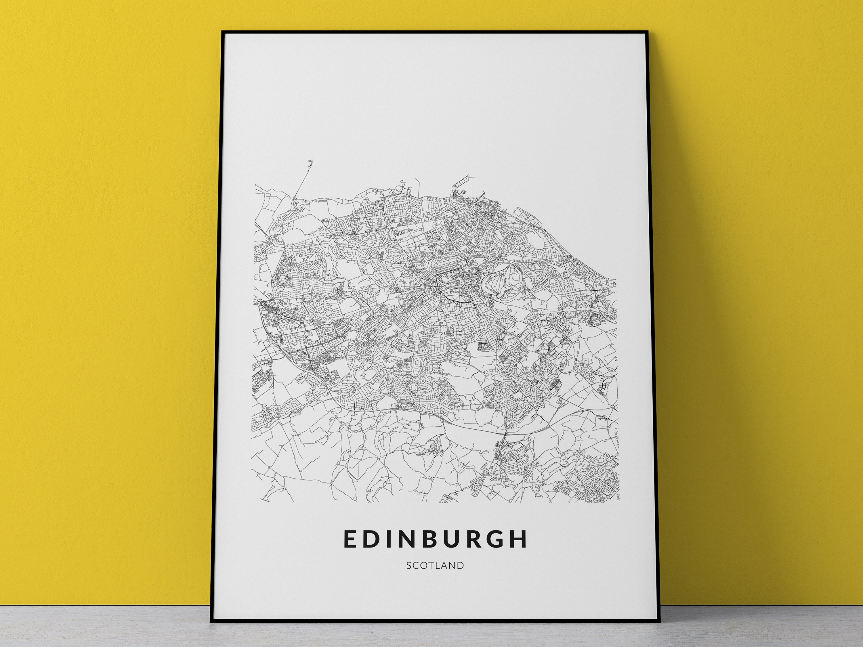 Edinburgh Map Edinburgh Print Edinburgh Poster Edinburgh - Etsy