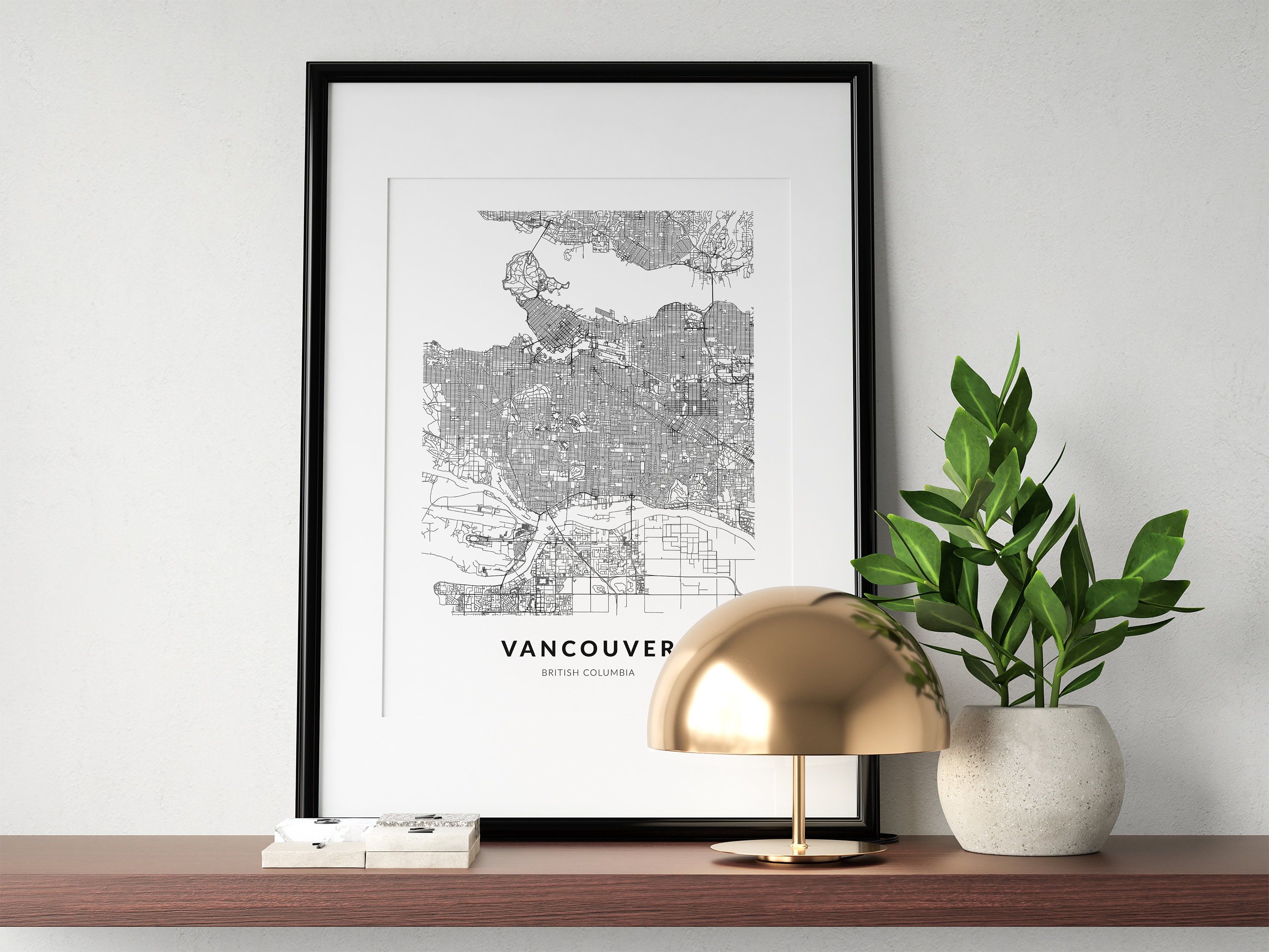 Vancouver Map Print Vancouver Poster Vancouver Art - Etsy