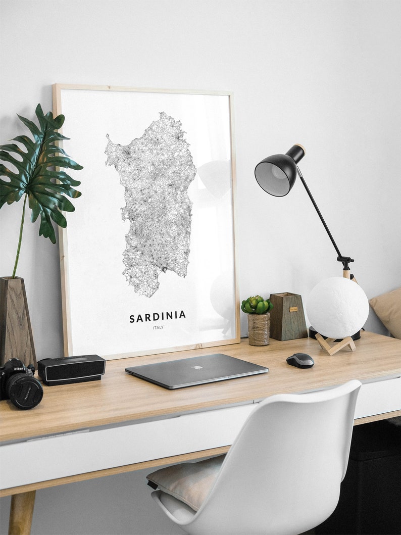 Sardinia Map Sardinia Print Sardinia Poster Print Sardinia - Etsy
