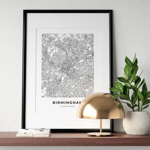 Birmingham City Map, United Kingdom, Birmingham Poster, Birmingham UK ...