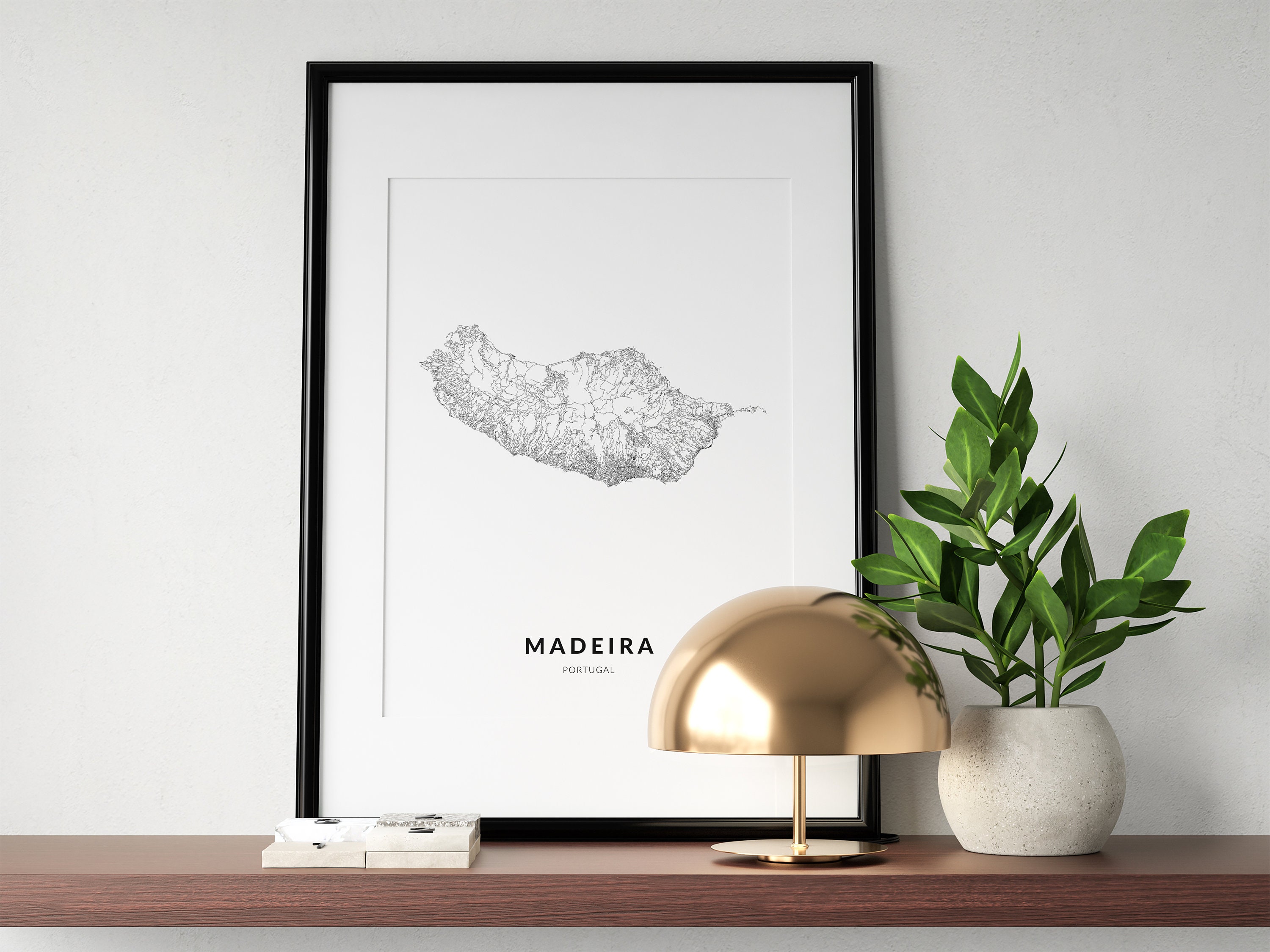 Madeira Map Madeira Print Madeira Portugal City Map Print - Etsy