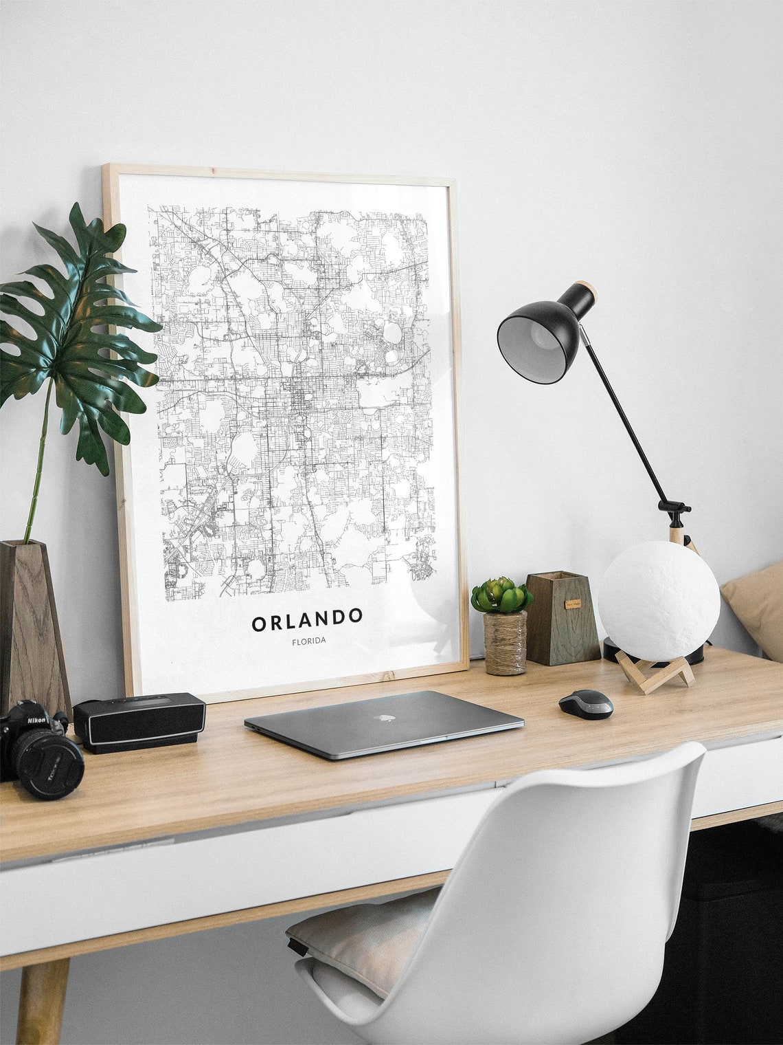 Orlando Map Orlando Print Orlando Poster Orlando Florida - Etsy