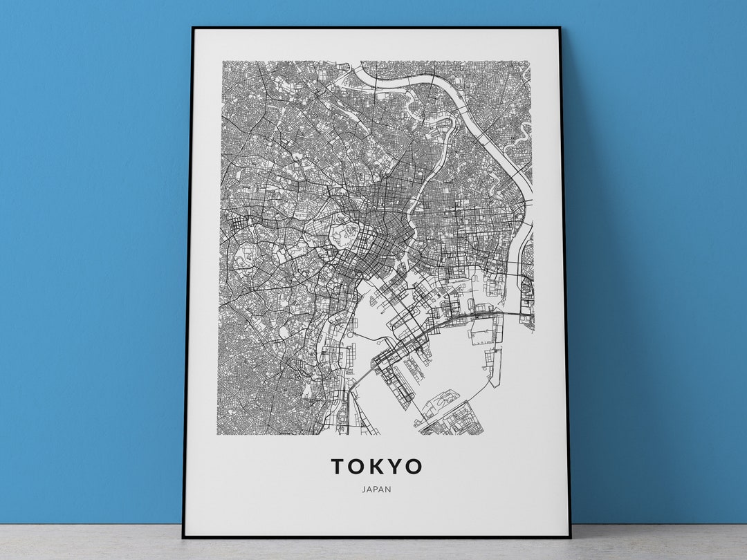 Tokyo Map Art Print: Modern City Travel Poster (digital Download) - Etsy