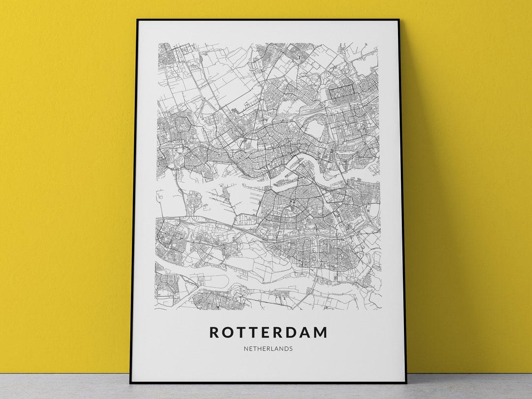 Rotterdam Map, Rotterdam Print, Rotterdam Map Poster, Rotterdam Wall ...
