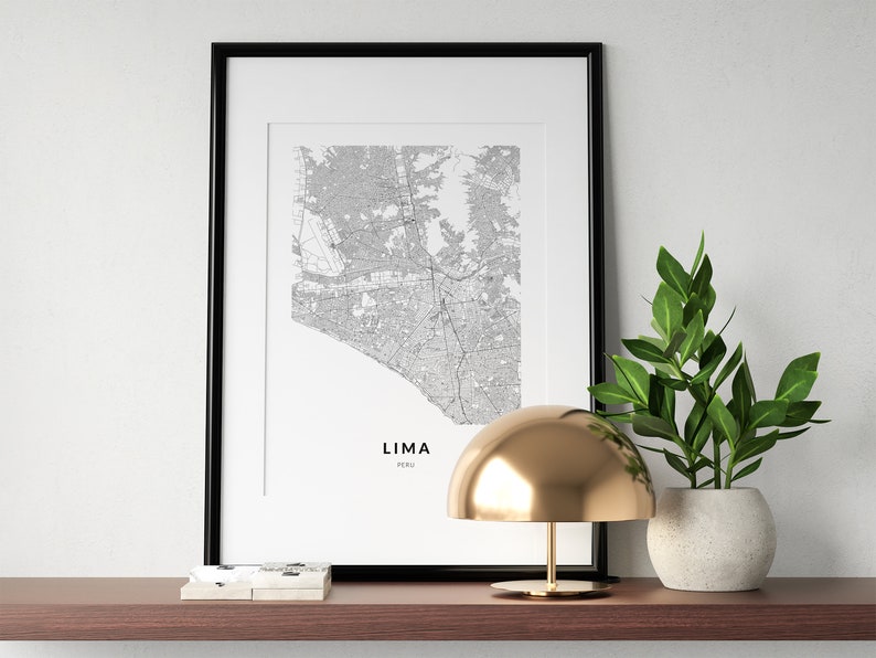 Lima Map Lima Print Lima Poster Lima Peru Peru Print Peru - Etsy