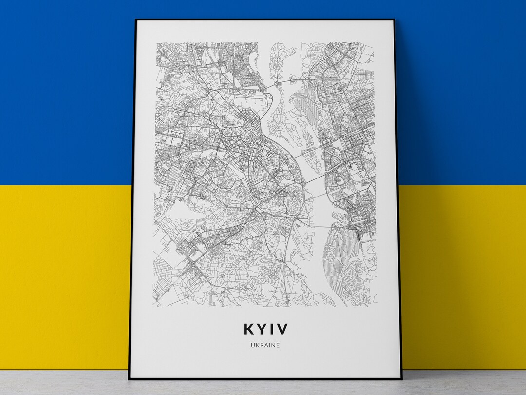 Kyiv Ukraine, Kyiv Map, Kyiv Poster, Kyiv Print, Kyiv Gift, Kyiv Travel ...