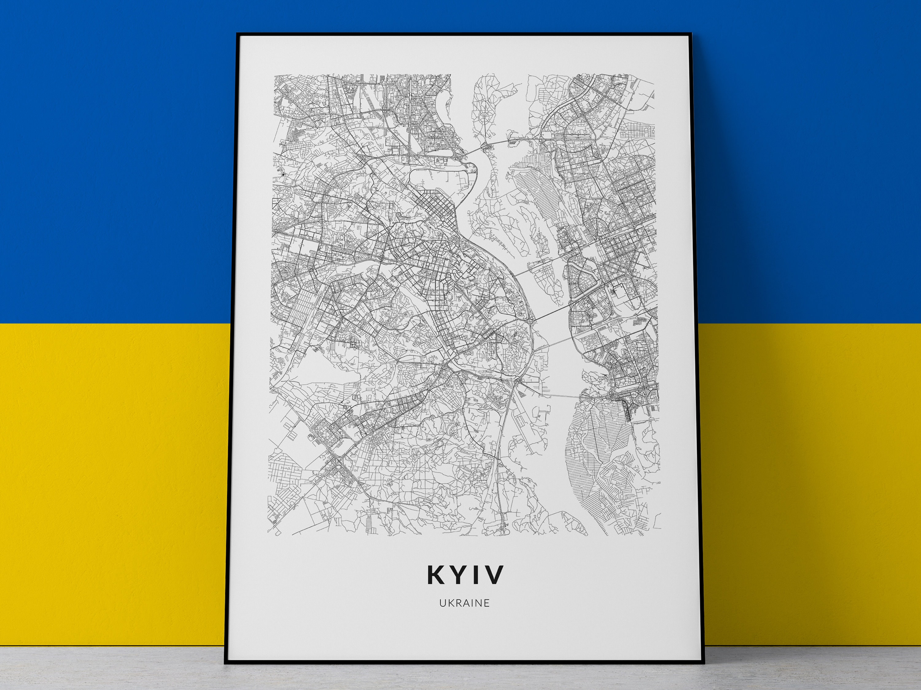 Kyiv Ukraine Kyiv Map Kyiv Poster Kyiv Print Kyiv Gift - Etsy