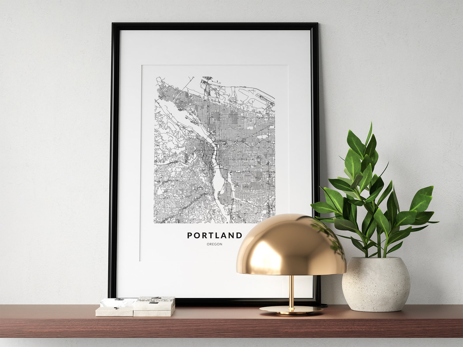 Portland City Map Print, Map Wall Art, Portland Oregon, Oregon Map ...