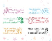 Custom Teacher Stampspersonalized Homework Stampcustom - Etsy
