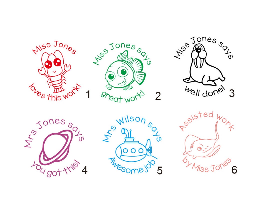 Custom Teacher Stamp,personalized Name Teacher Stamps,custom Teacher ...