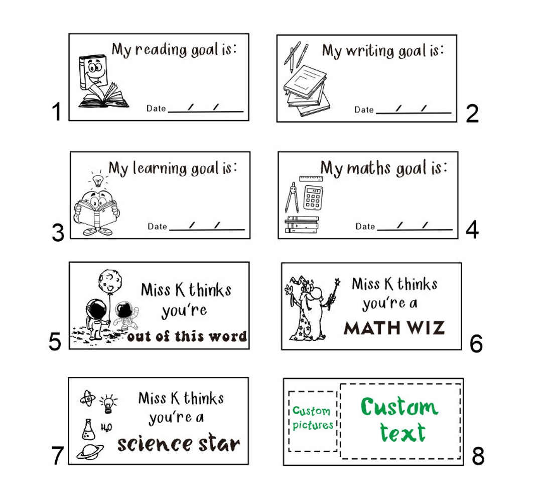 All-custom Checklist Stamps,teacher Stamps,personalized Checklist ...