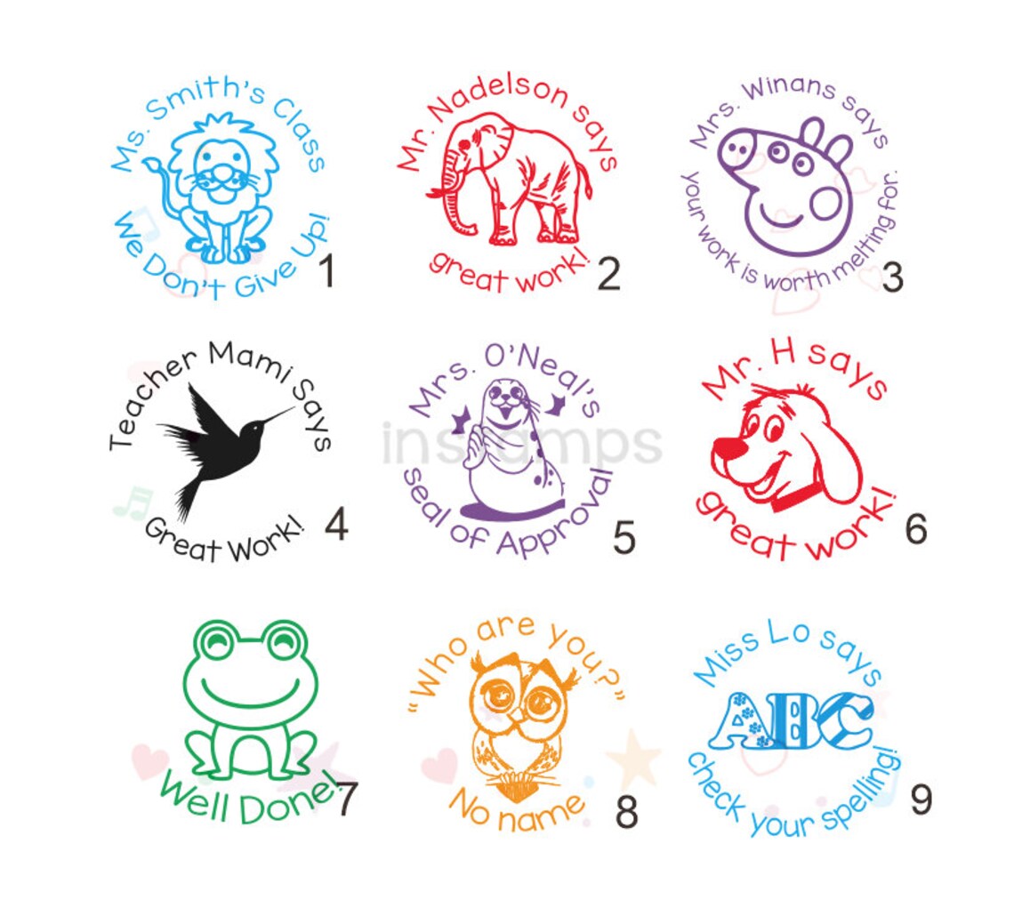 Custom Teacher Stamppersonalized Name Teacher Stampsgift - Etsy