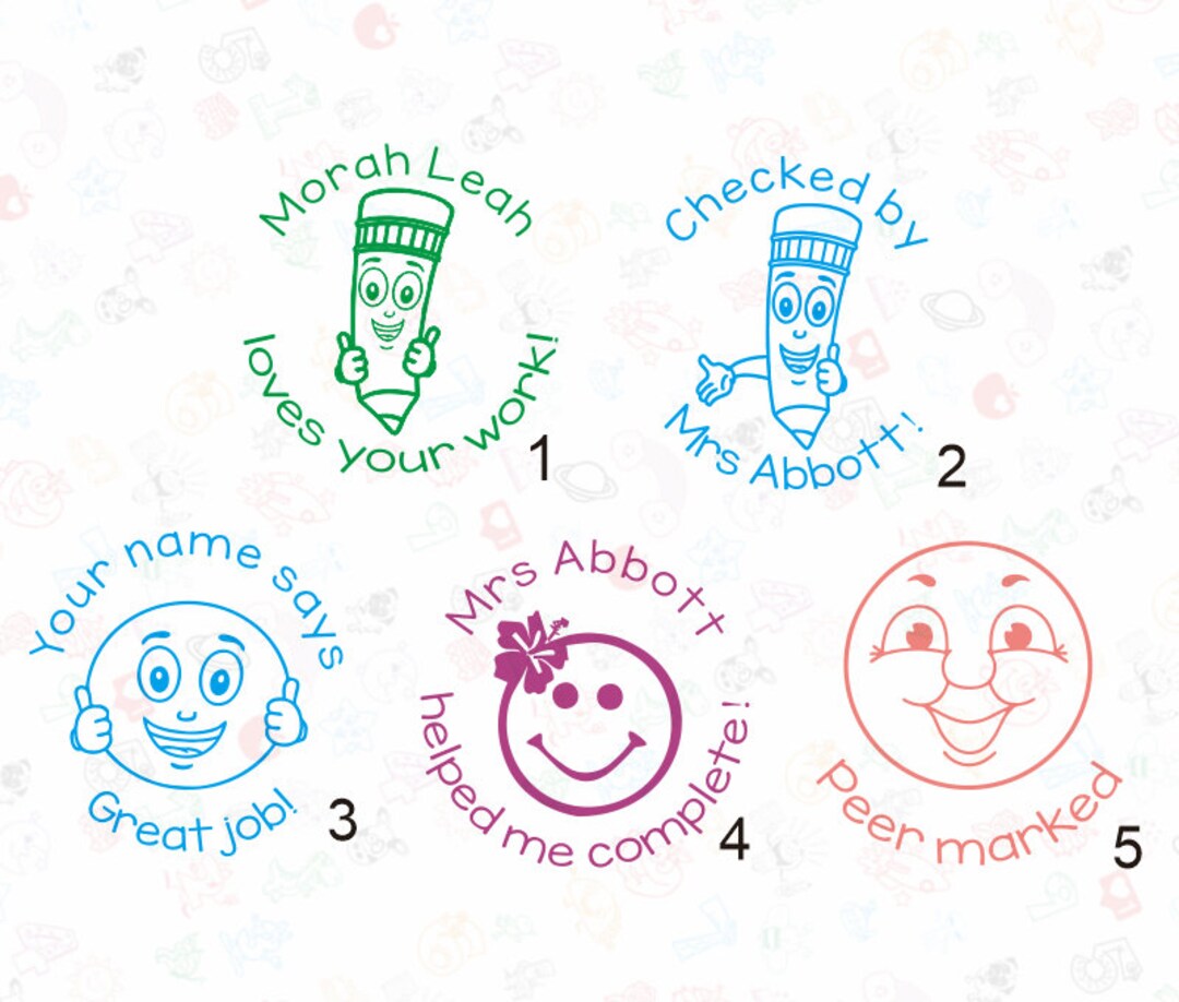 Custom Teacher Stamps,personalized Name Stamps,custom Teacher Gift ...