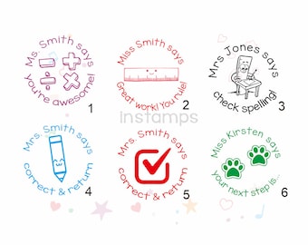 All-custom Checklist Stamps,teacher Stamps,personalized Checklist ...