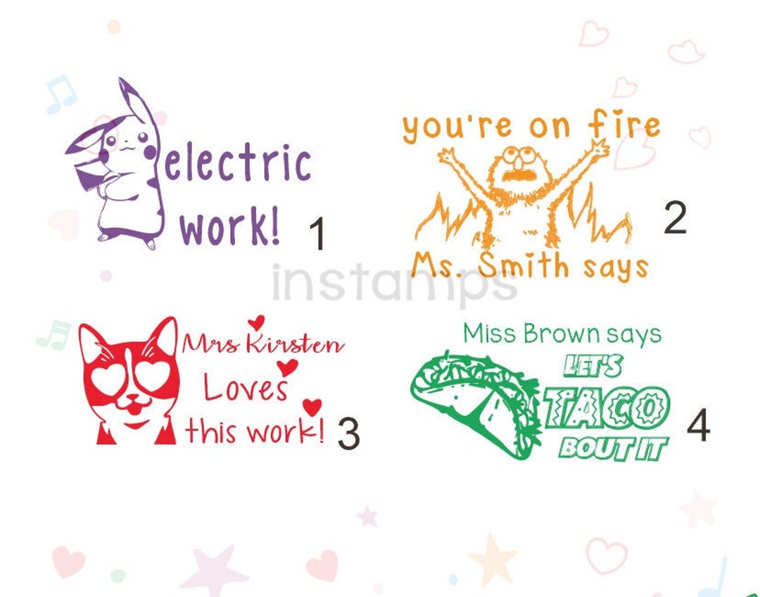 Custom Teacher Stamps,personalized Homework Stamp,custom Classroom ...