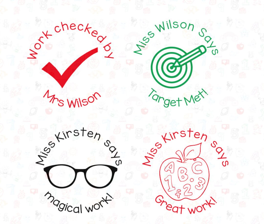 Custom Stamps,personalized Teacher Stamps,custom Pre-inked Stamps ...