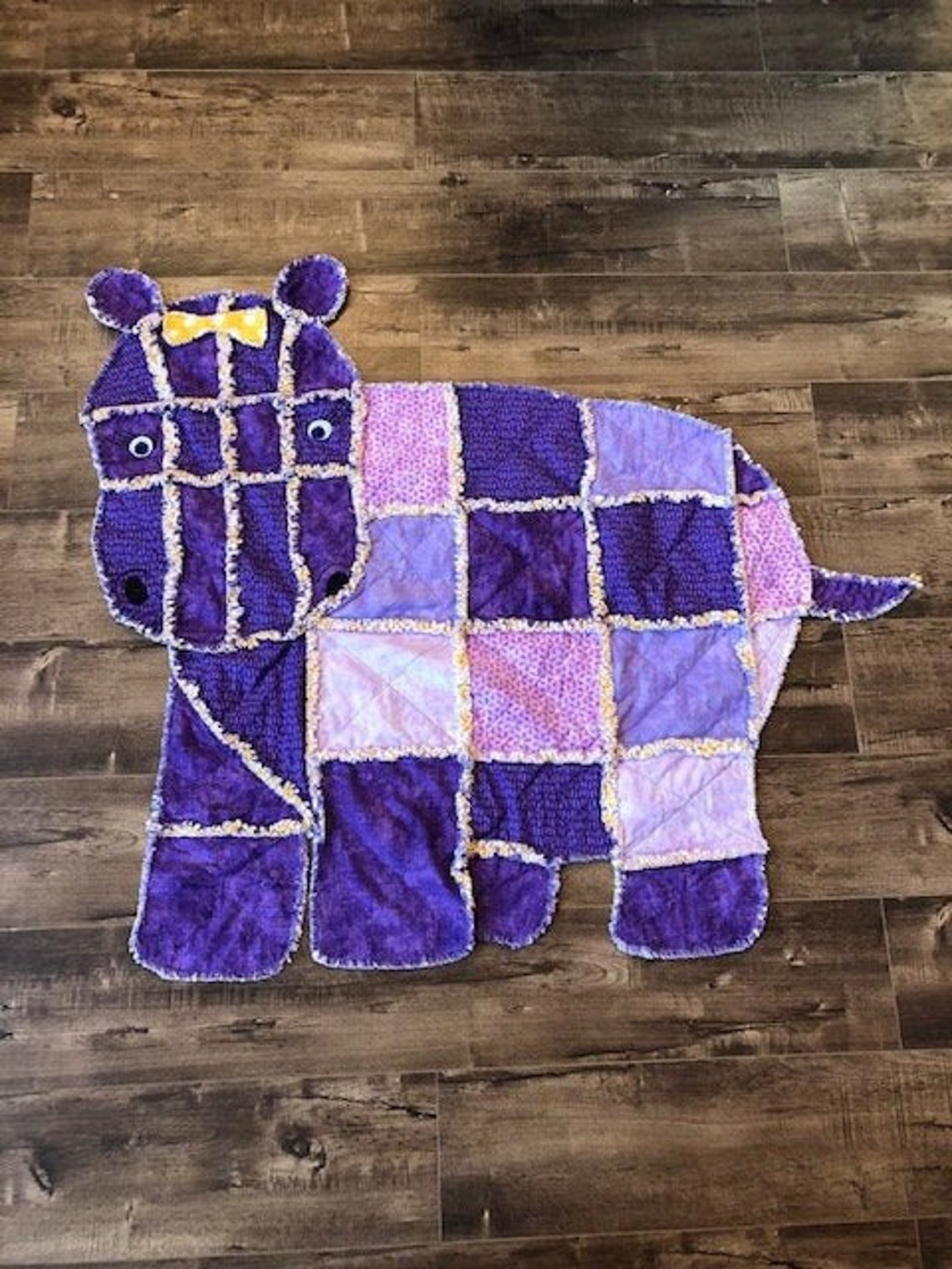 Rag Quilt Hippo PDF Pattern - Instant Download, Clear Instructions ...