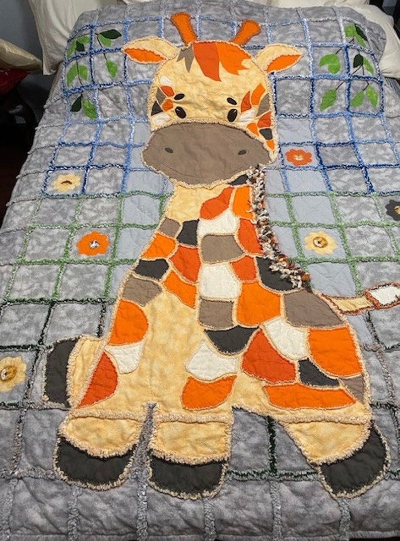 Rag Quilt Giraffe PDF Pattern - Instant Download, Clear Instructions ...