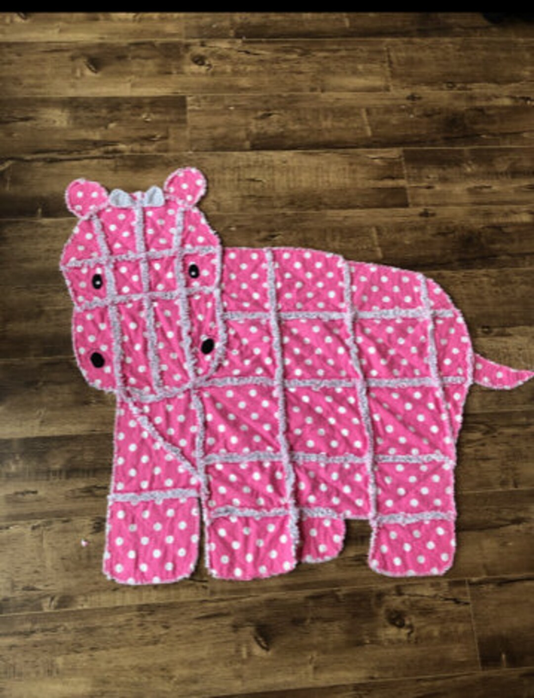 Rag Quilt Hippo PDF Pattern - Instant Download, Clear Instructions ...