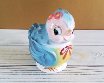 Vintage Lefton Bluebird Cream and Sugar Set C.1950s Mid Century ...