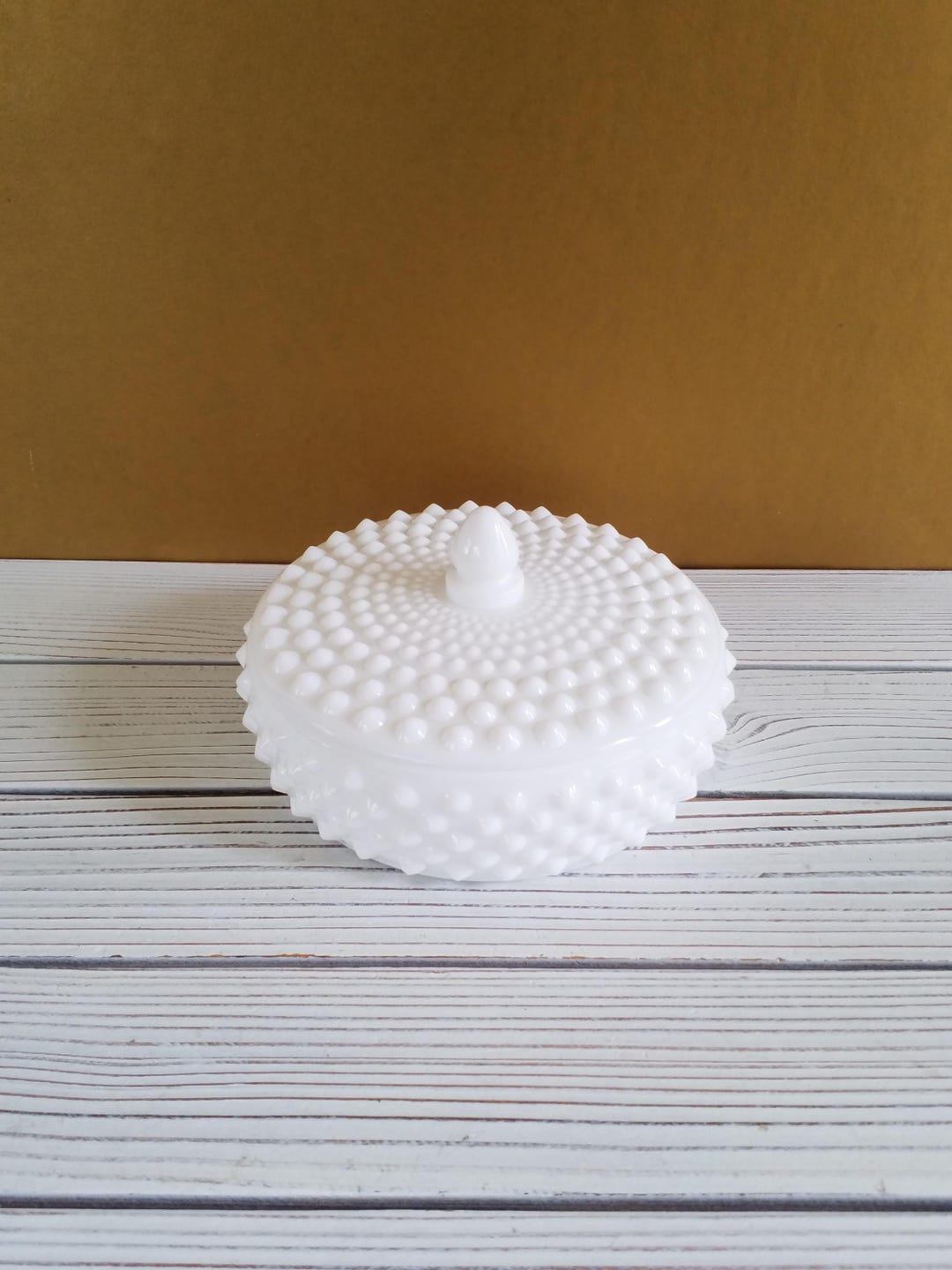 Milk Glass Fenton Hobnail Candy Dish White - Etsy