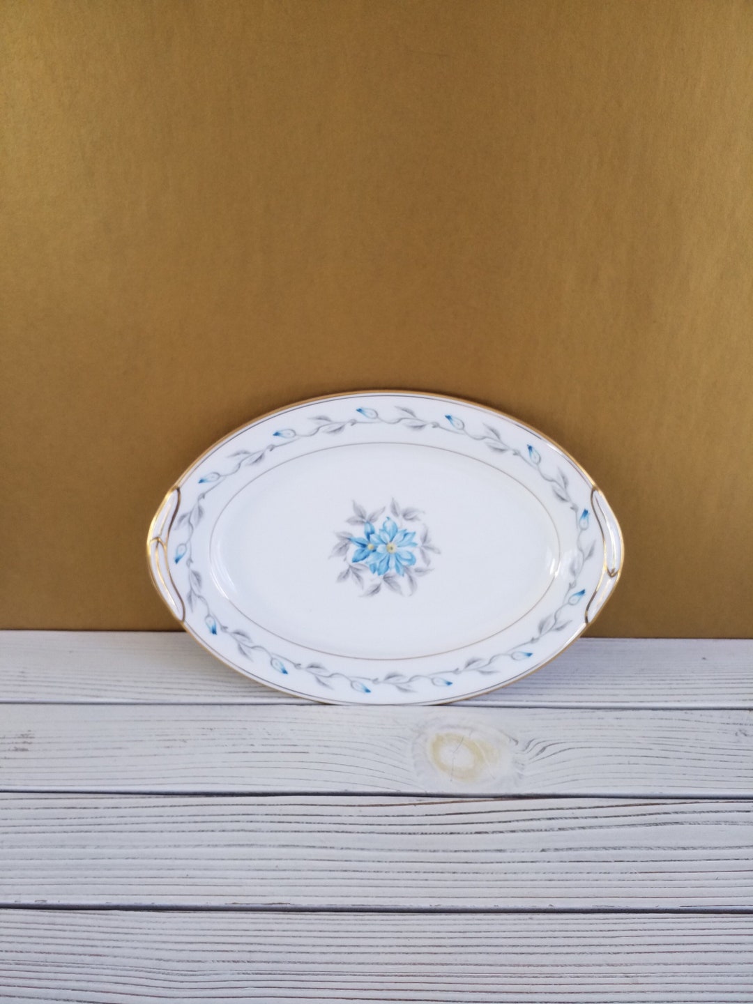 Blue Flower China Platter Vintage RC Made in Japan - Etsy