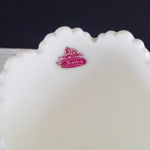 Fenton Milk Glass Hobnail Crown Edge Footed Vase Vintage - Etsy