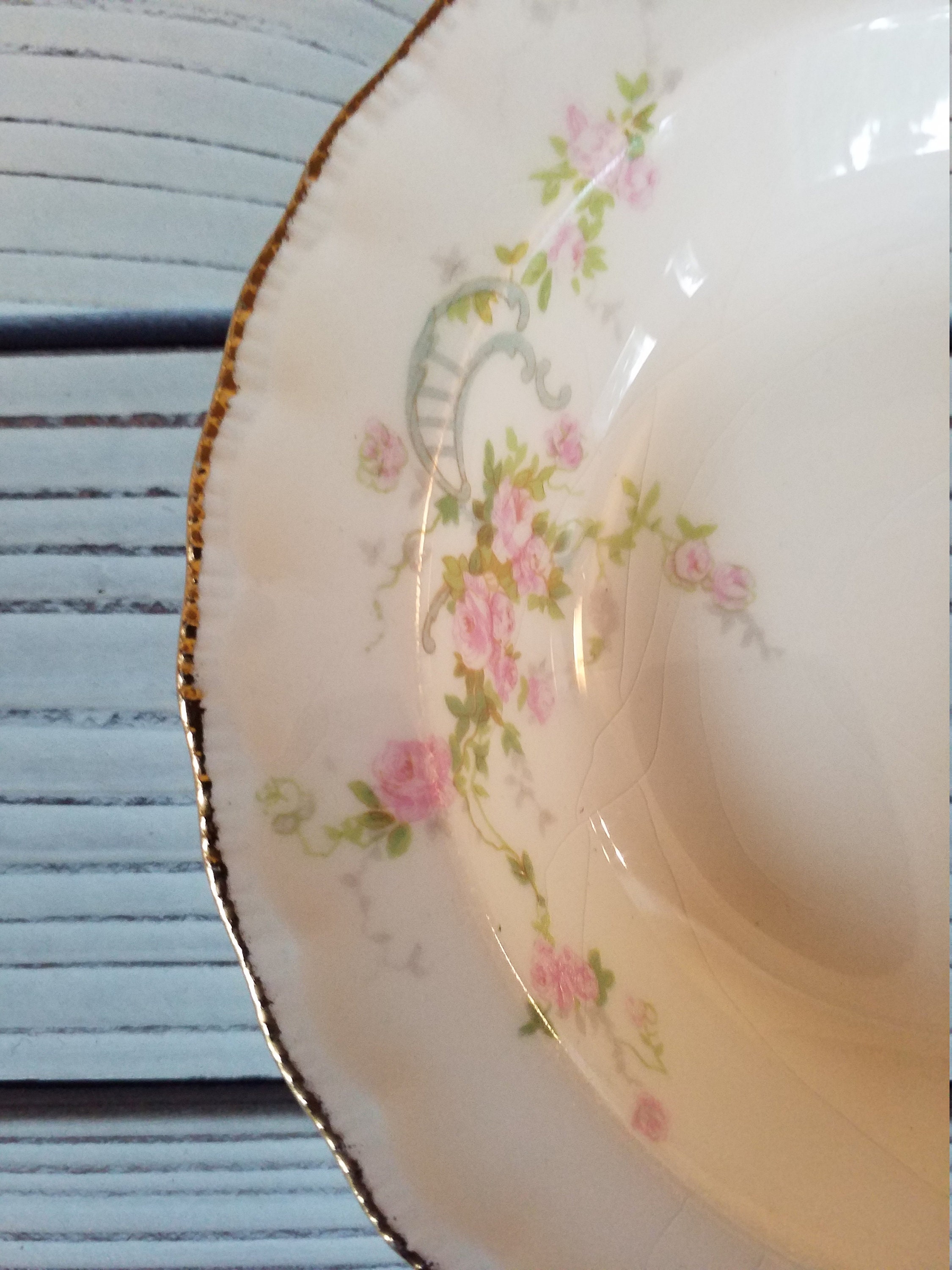 Pope Gosser Bowl Jean China Fruit / Desert Sauce Pink Roses | Etsy