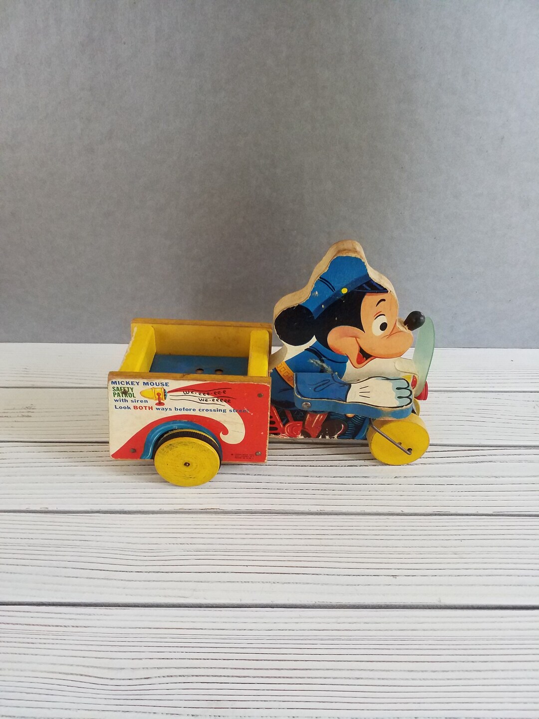 Mickey Mouse Pull Toy Safe Patrol - Etsy