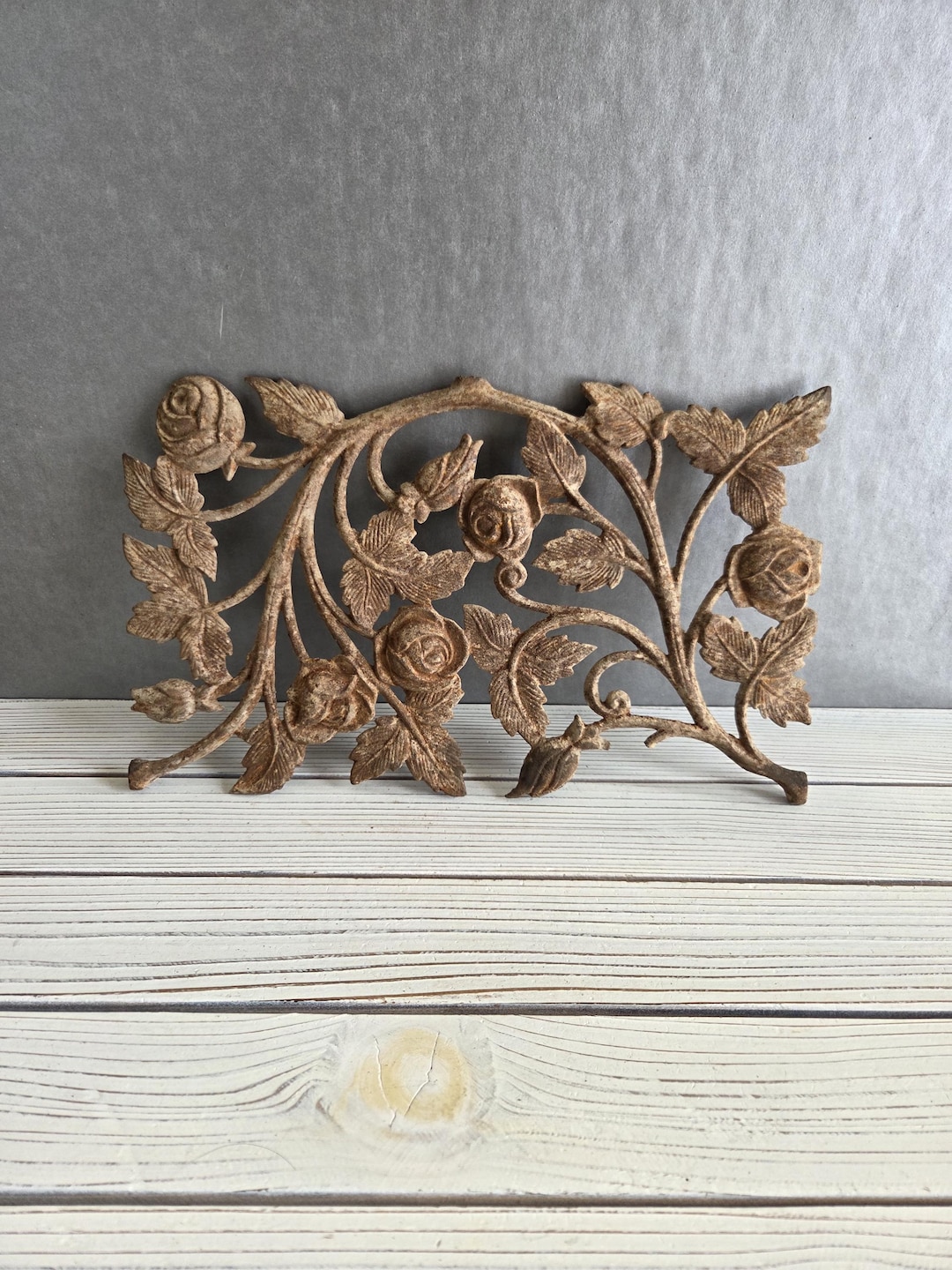 Cast Iron Rose Panels Wall Art Garden Panels Rustic Decor - Etsy