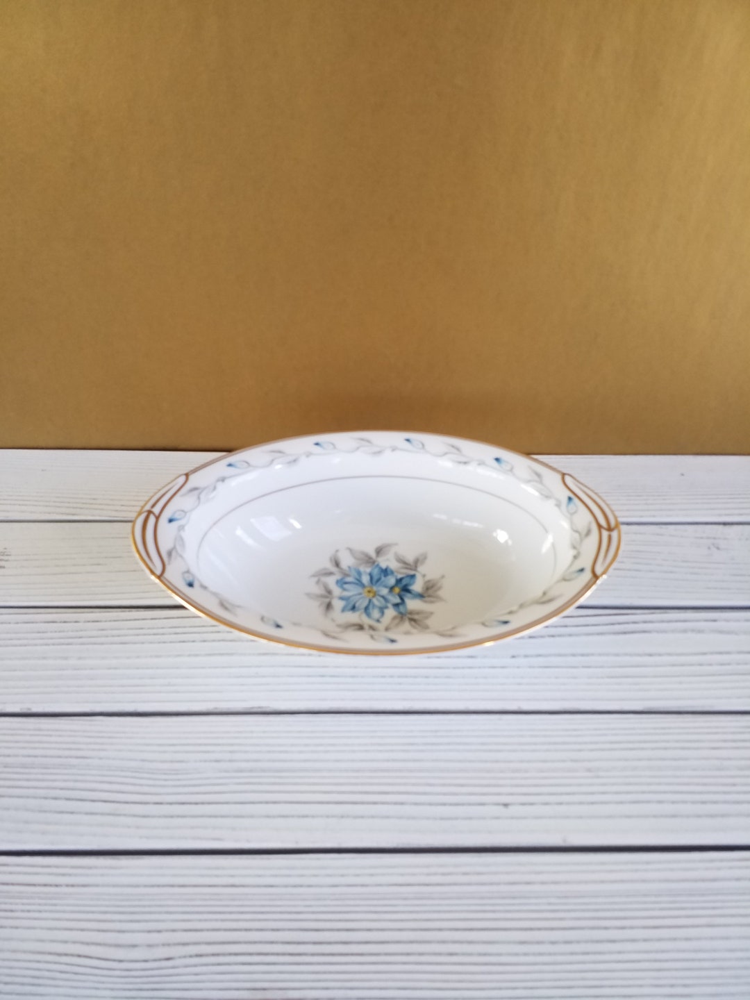 Blue Flower China Serving Bowl Vintage RC Made in Japan - Etsy