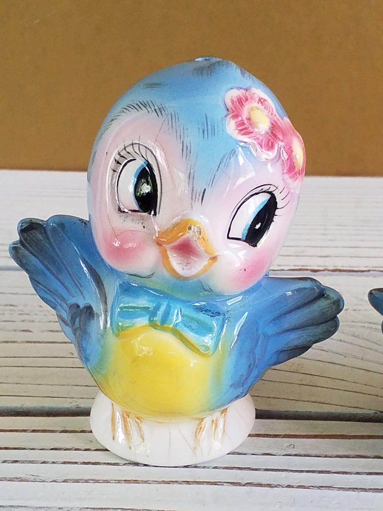 Lefton Bluebird Shakers Salt and Pepper Ceramic Vintage Mid Century - Etsy