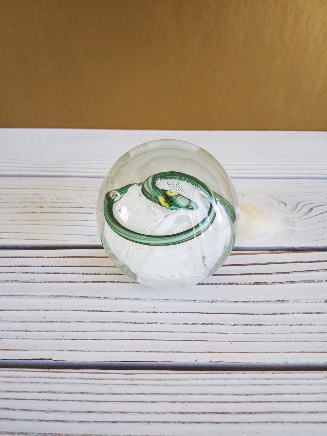 Murano Glass Paperweight Snake Fratelli Toso Latticino - Etsy
