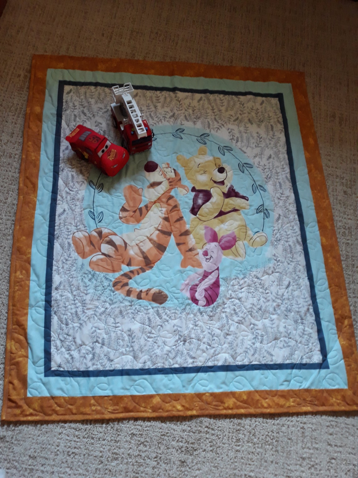 WINNIE the POOH and TIGGER Too! Panel Quilt Blanket Playmat Baby ...