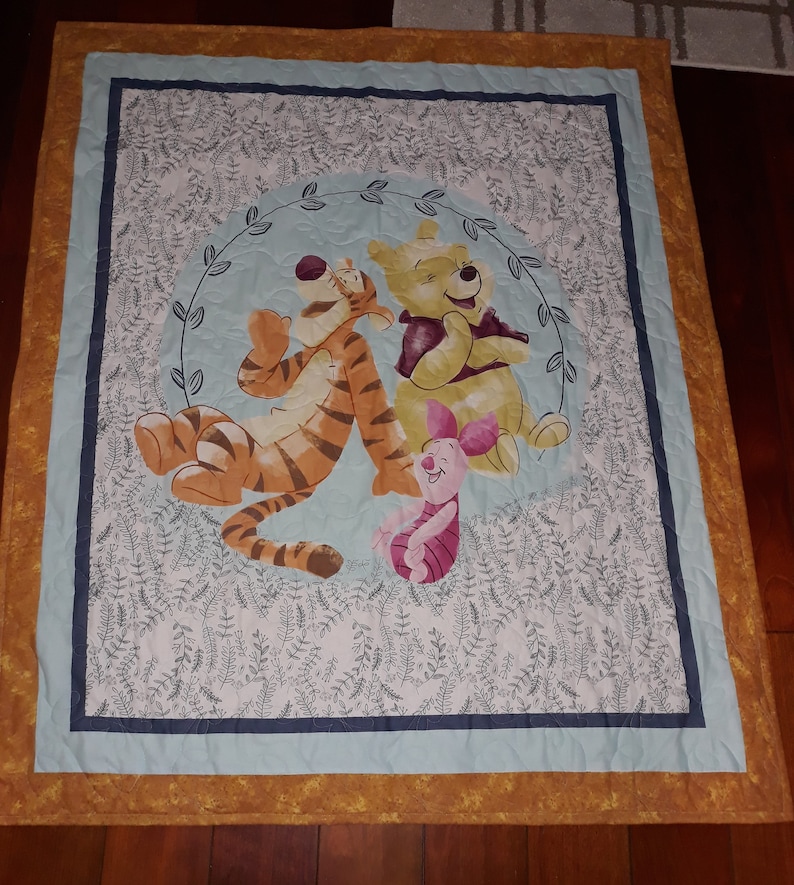 WINNIE the POOH and TIGGER Too! Panel Quilt Blanket Playmat Baby ...
