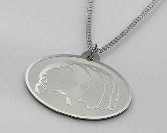 Tardigrade Necklace Water Bear Necklace, Pewter Tardigrade Pendant - Etsy