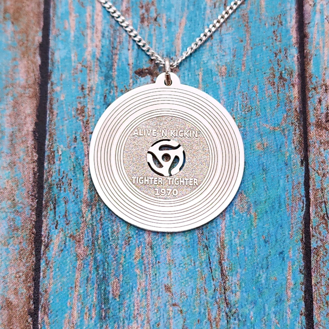 Custom 45 Vinyl Record Necklace, 45 Rpm, Retro Vinyl Record Jewelry for ...