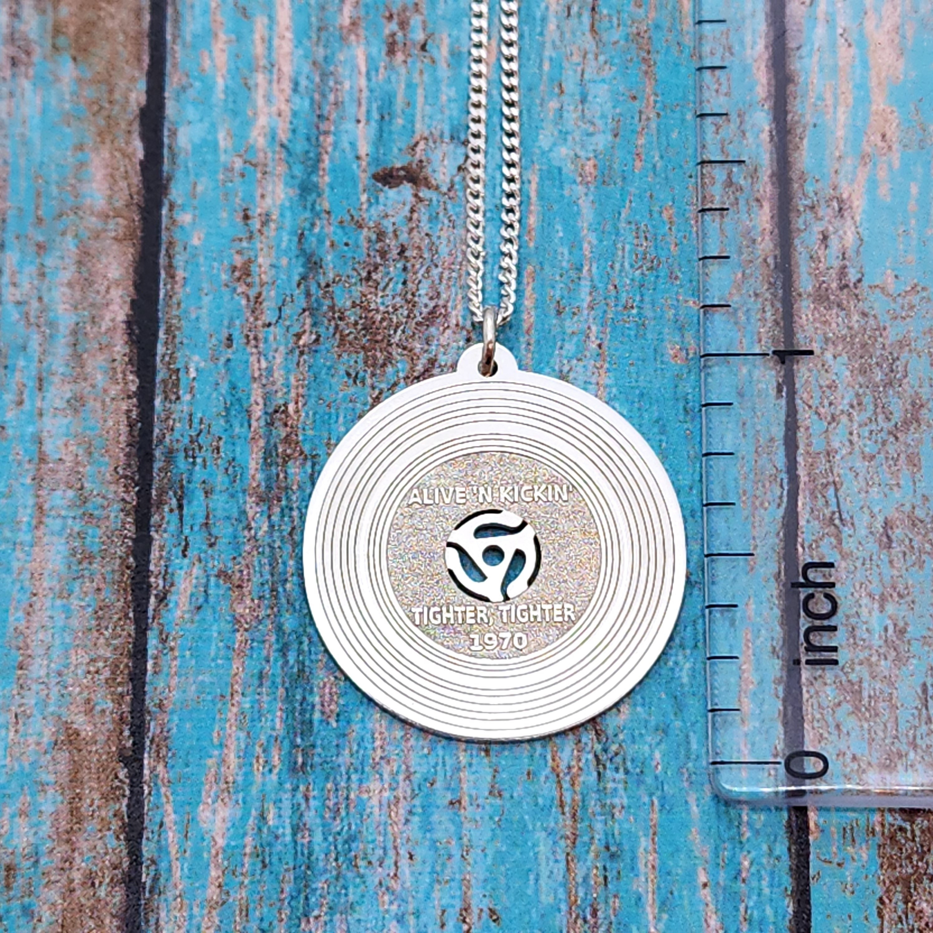 Custom 45 Vinyl Record Necklace, 45 Rpm, Retro Vinyl Record Jewelry for ...