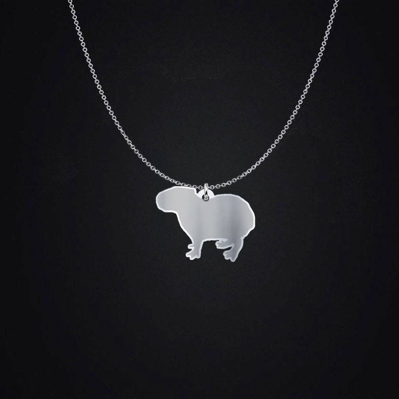 Capybara Necklace Silver Capybara Necklace Sterling Silver | Etsy