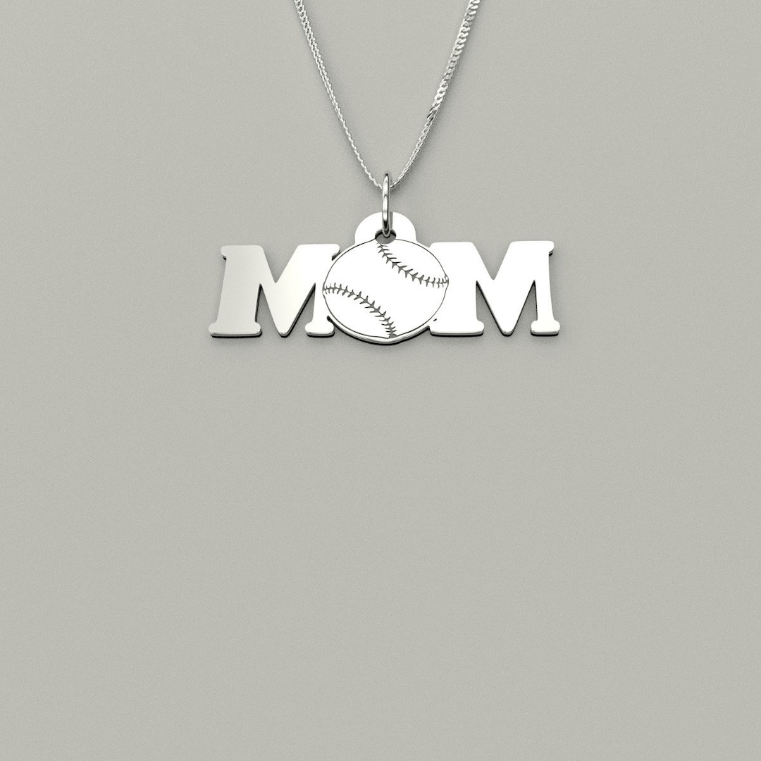 Baseball Mom Necklace, Mom Sports Fan, Baseball Gift, Baseball Jewelry ...