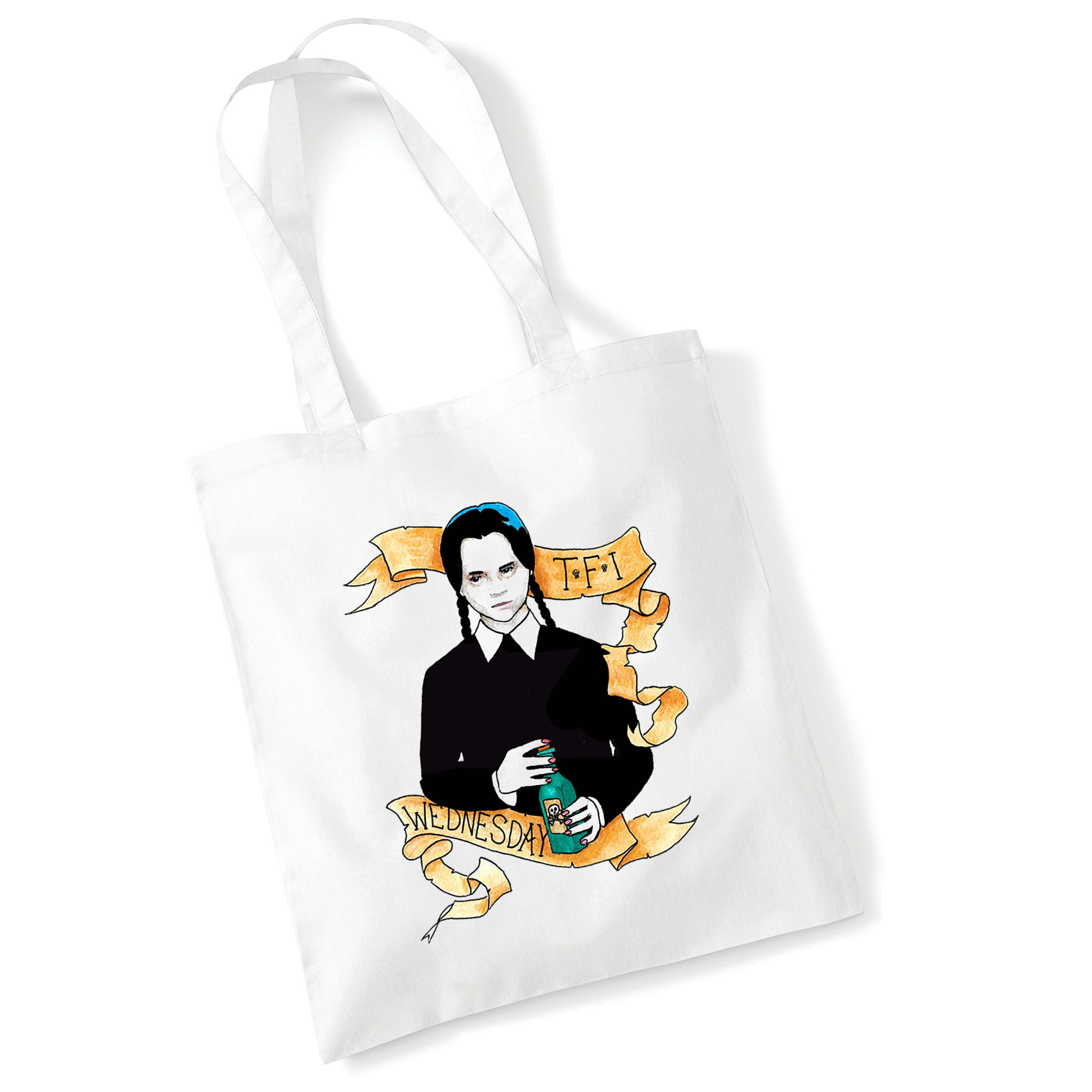 Wednesday Addams/ Addams Family TV/Comic/Film Art Tote Bag | Etsy