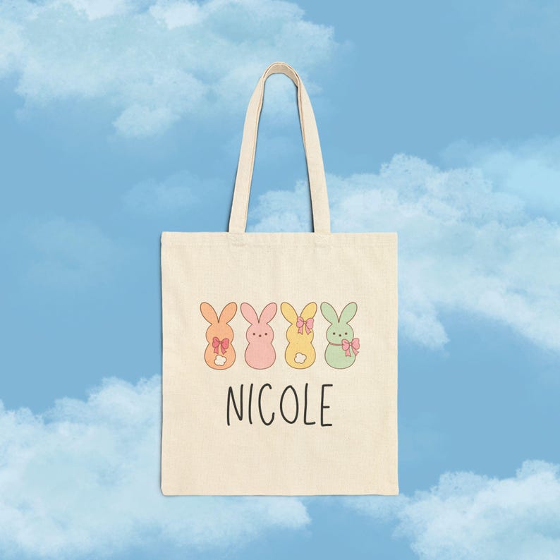 Personalized Easter Tote Bag, Kids Easter Egg Bag, Easter Basket for ...