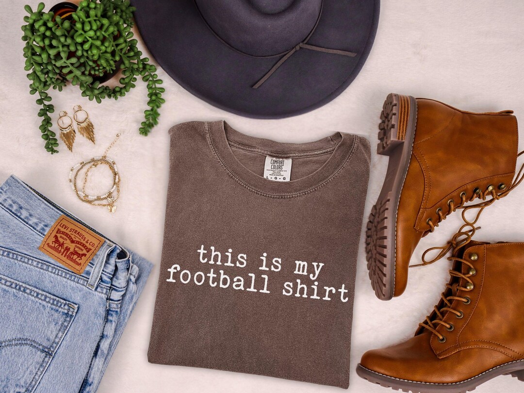 Comfort Colors Funny Football Shirt, Minimalist Funny Game Day Tshirt ...