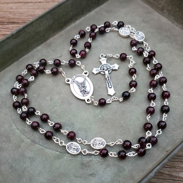 Garnet Rosary Beads - Etsy