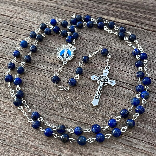 Lapis Lazuli Rosary - Etsy
