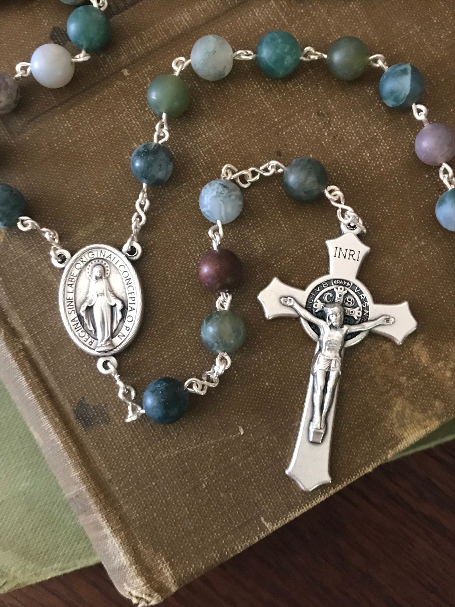 Fancy Jasper Stone Rosary Catholic Rosary Holy Rosary - Etsy