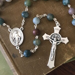 Fancy Jasper Stone Rosary - Catholic Rosary - Holy Rosary - Simple ...